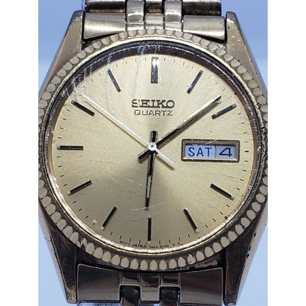Vintage Men's Seiko Gold-Tone Day/Date - Gem